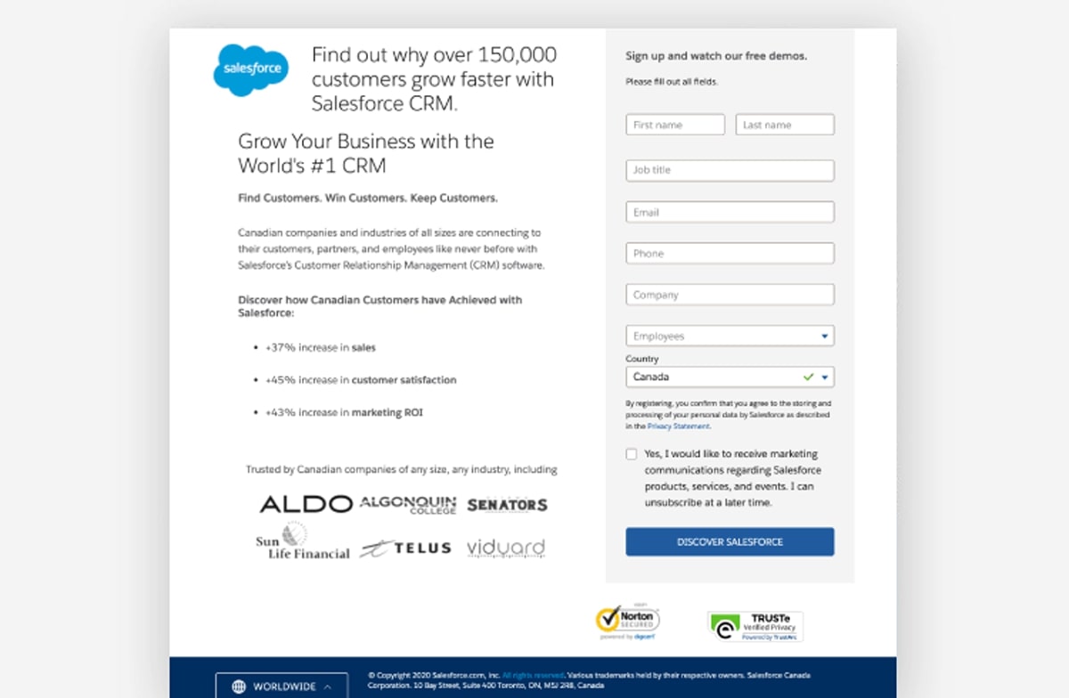 15 Great B2B Landing Page Examples That Drive Conversions