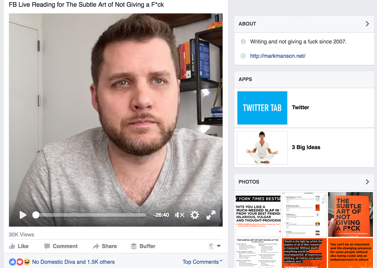 How Mark Manson crafts viral posts and grows his audience
